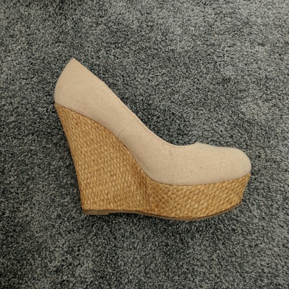 Trash | Shoes | Nude Wicker Wedges | Poshmark